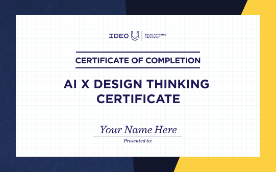 AI x Design Thinking Certificate | IDEO U
